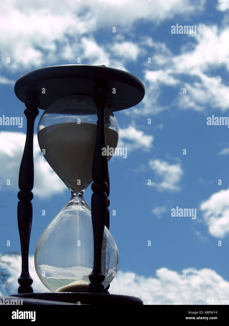 Hourglass and Sky Stock Photo - Alamy