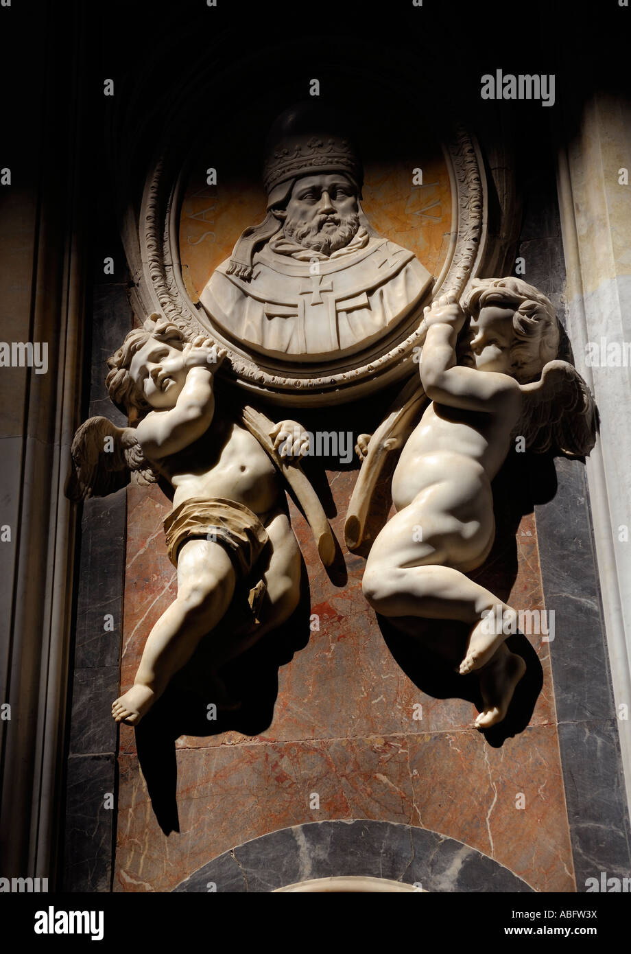 Baroque cherubs sculpture pope baroque hi-res stock photography and ...