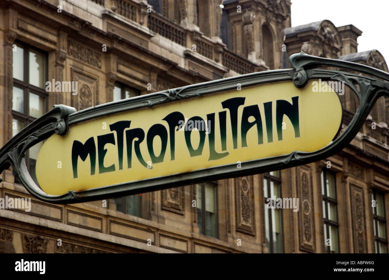 Metropolitan sign at The Louvre in Paris France Stock Photo - Alamy