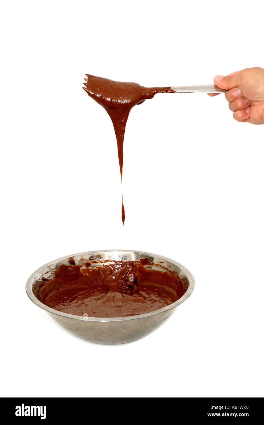 chocolate cake preparation mix Stock Photo - Alamy