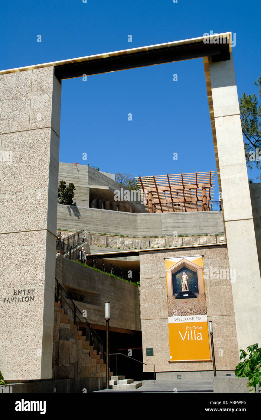 Entry Pavilion at the Getty Villa, Malibu California Stock Photo - Alamy