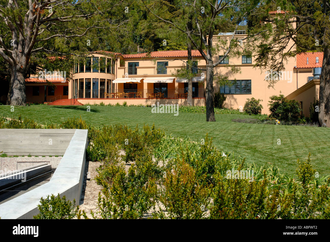 Guest house The Getty Villa Malibu California Stock Photo - Alamy
