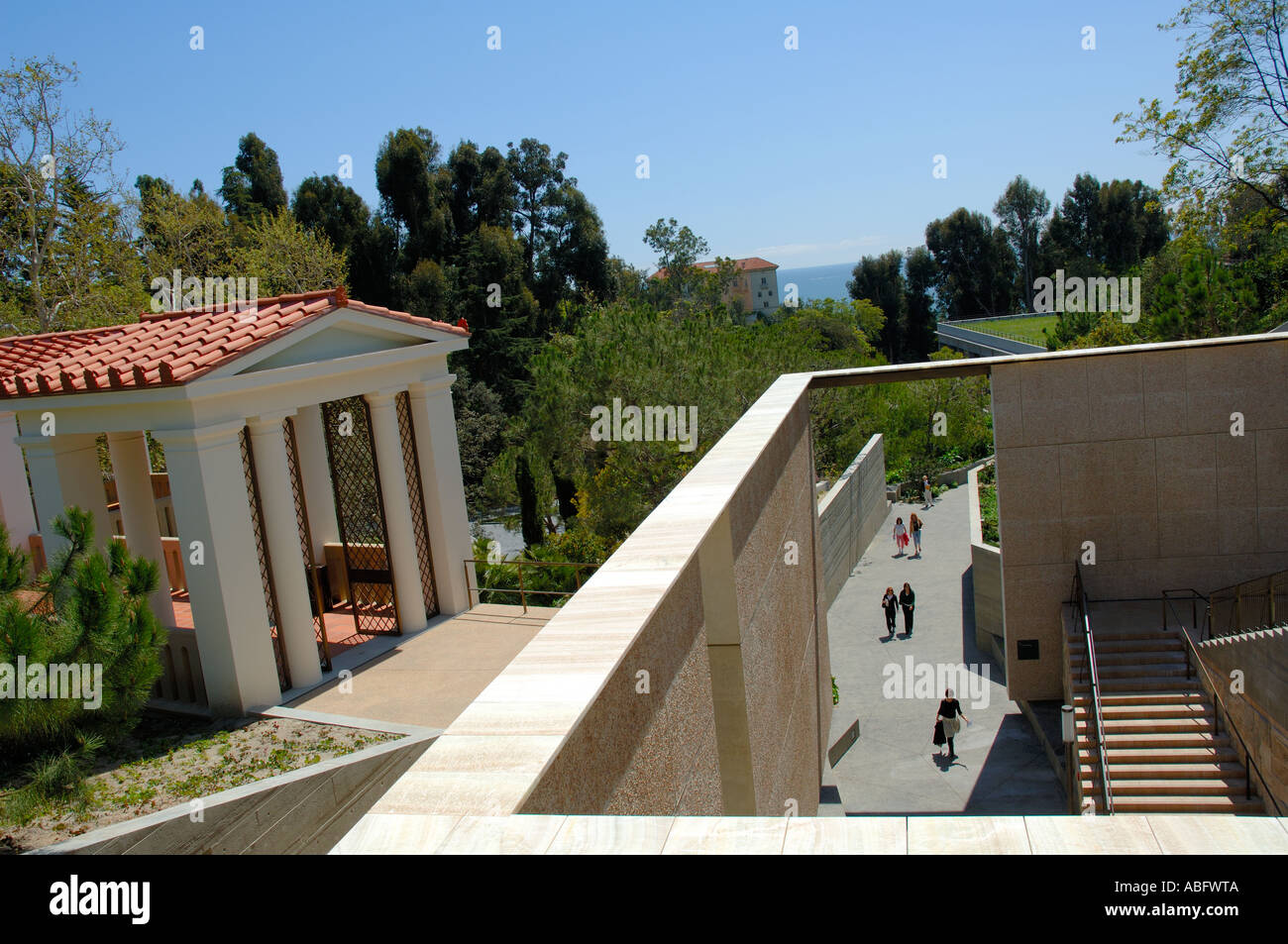 Entry Pavilion at the Getty Villa, Malibu California Stock Photo - Alamy