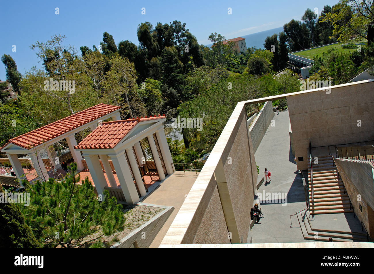 Entry Pavilion at the Getty Villa, Malibu California Stock Photo - Alamy