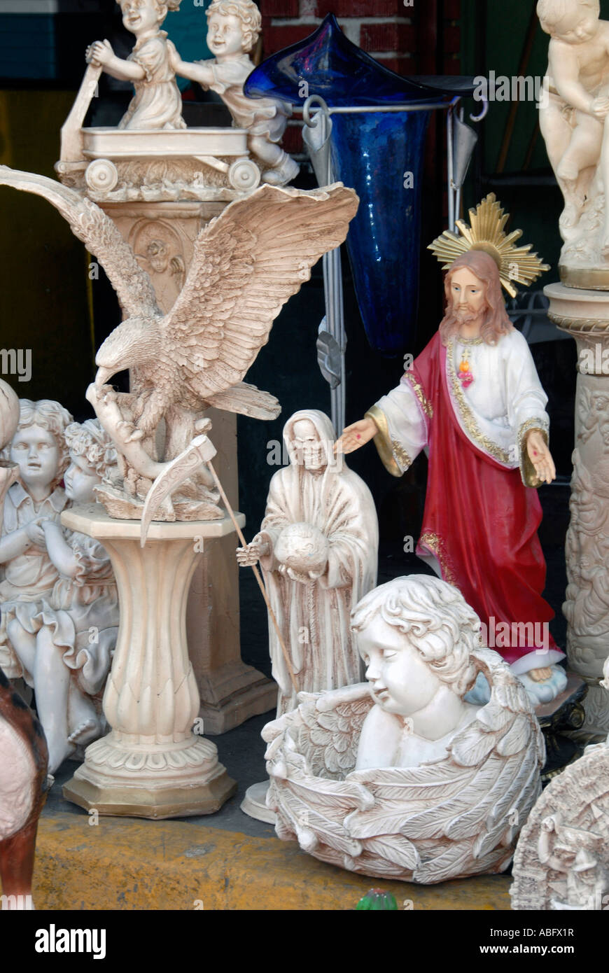 Tijuana, Baja Mexico with conflicting statue subjects Stock Photo - Alamy
