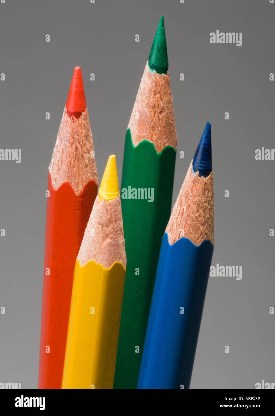 4 crayons blue hi-res stock photography and images - Alamy