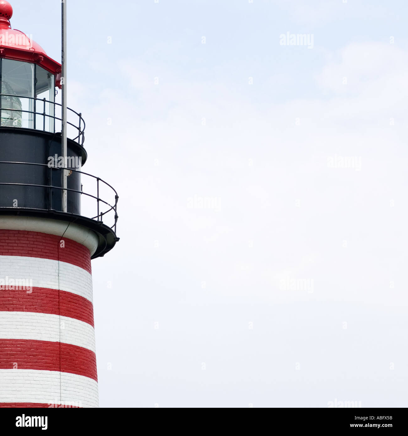 West Quoddy Head Lighthouse Lubec Maine Stock Photo - Alamy