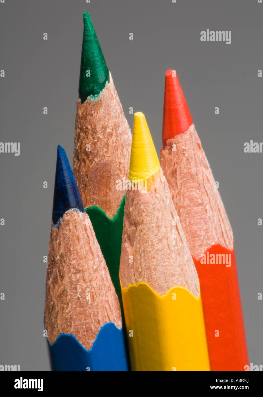 4 crayons blue hi-res stock photography and images - Alamy