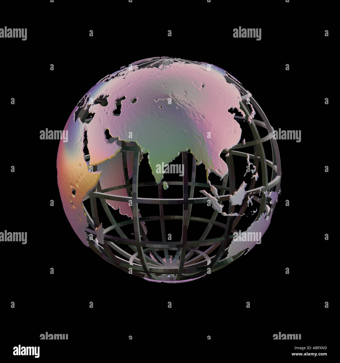 Stylized Earth Globe - India at center Stock Photo - Alamy