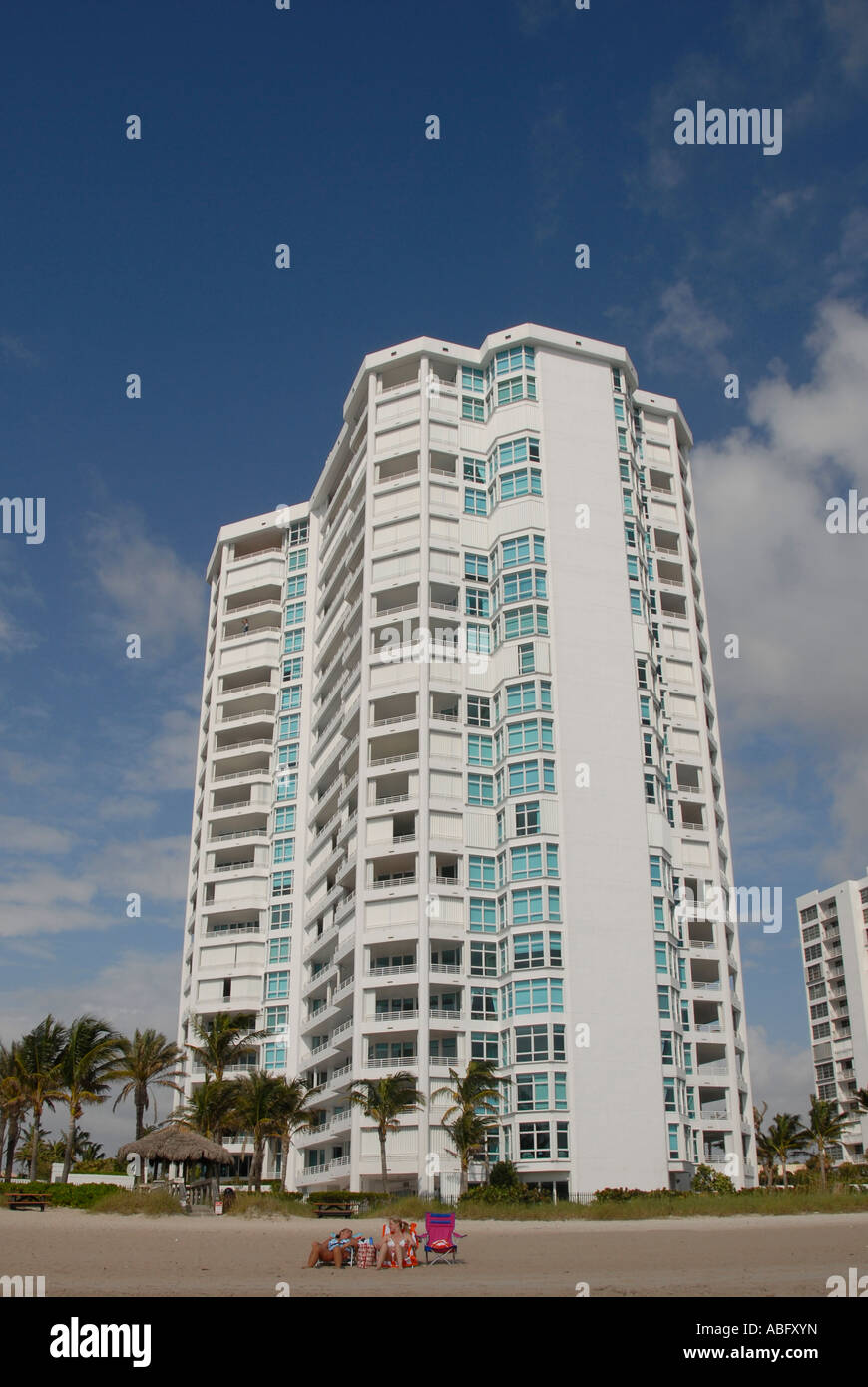 High rise condominium building on Pompano Beach Florida USA Stock Photo ...