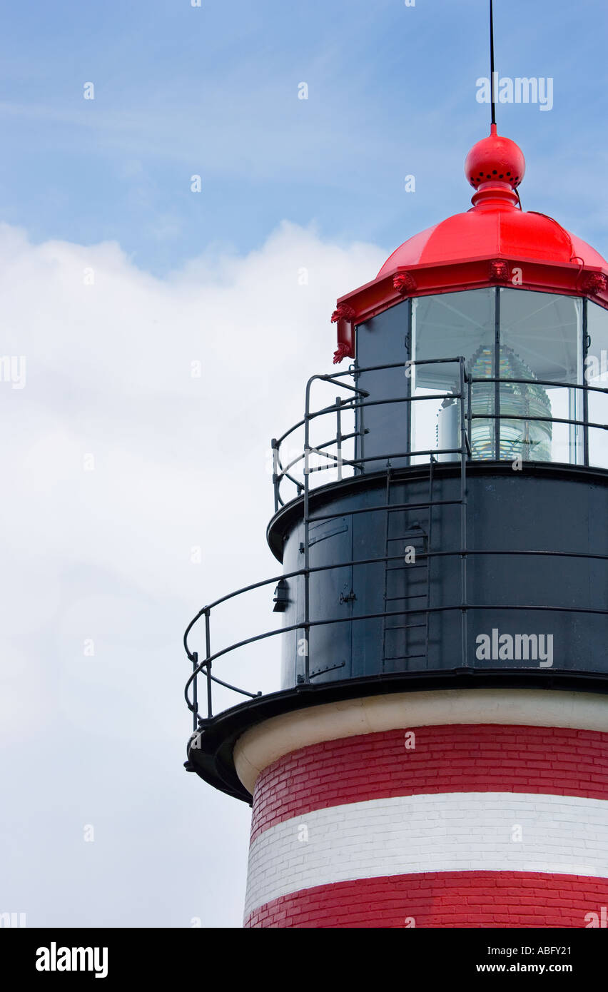 West Quoddy Head Lighthouse Lubec Maine Stock Photo - Alamy