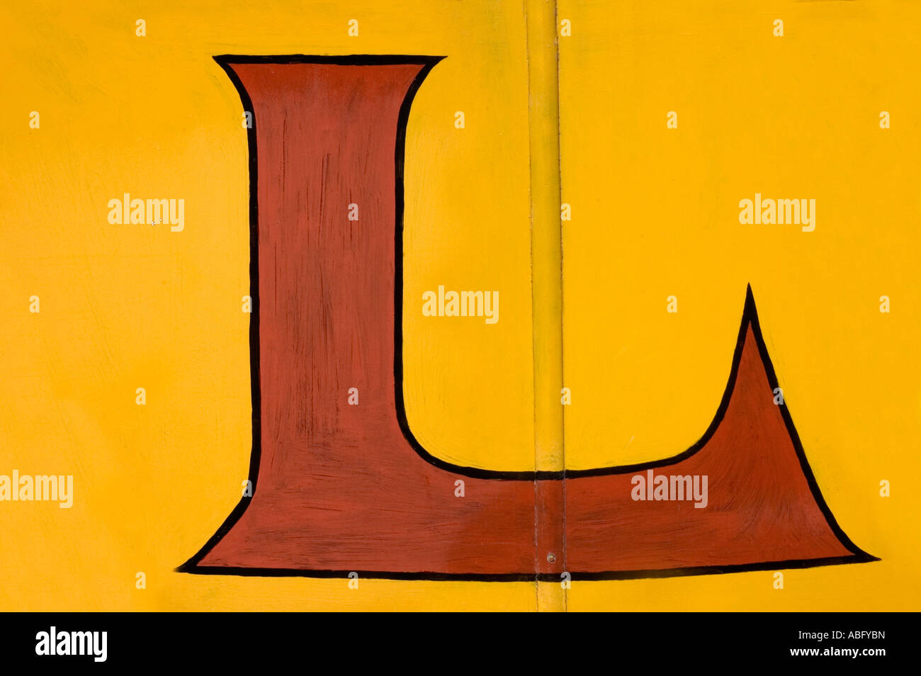 ALPHABET LETTER L ON YELLOW BACKGROUND Stock Photo - Alamy