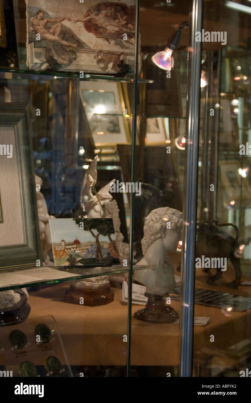 Window of a souvenir shop in Florence, Tuscany, Italy, Europe Stock ...