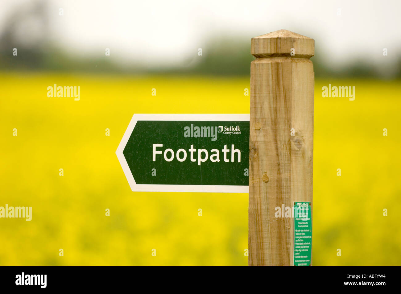 Public Footpath Sign Stock Photo - Alamy