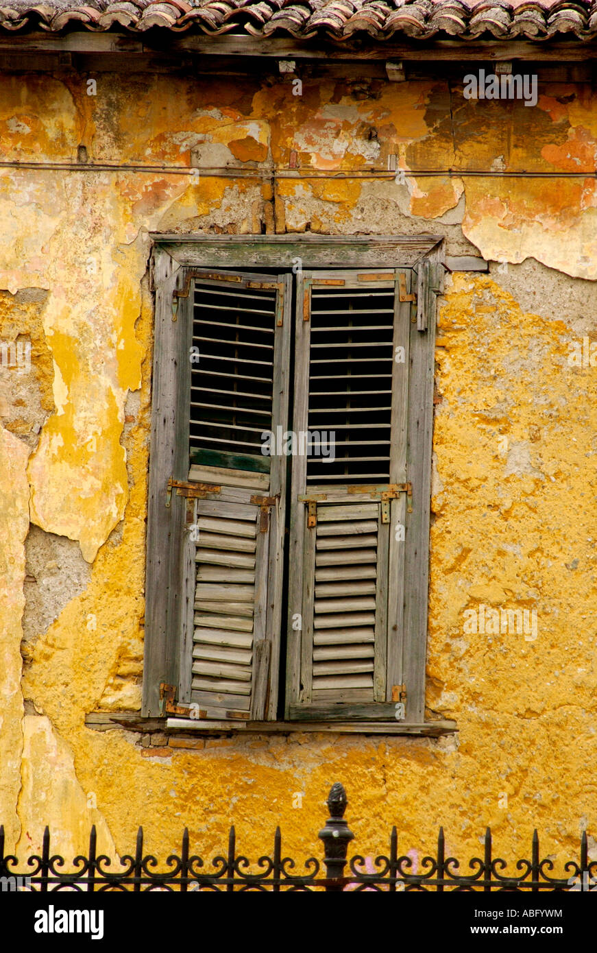 Old buildings crumble near the Plaka Athens Greece Stock Photo - Alamy