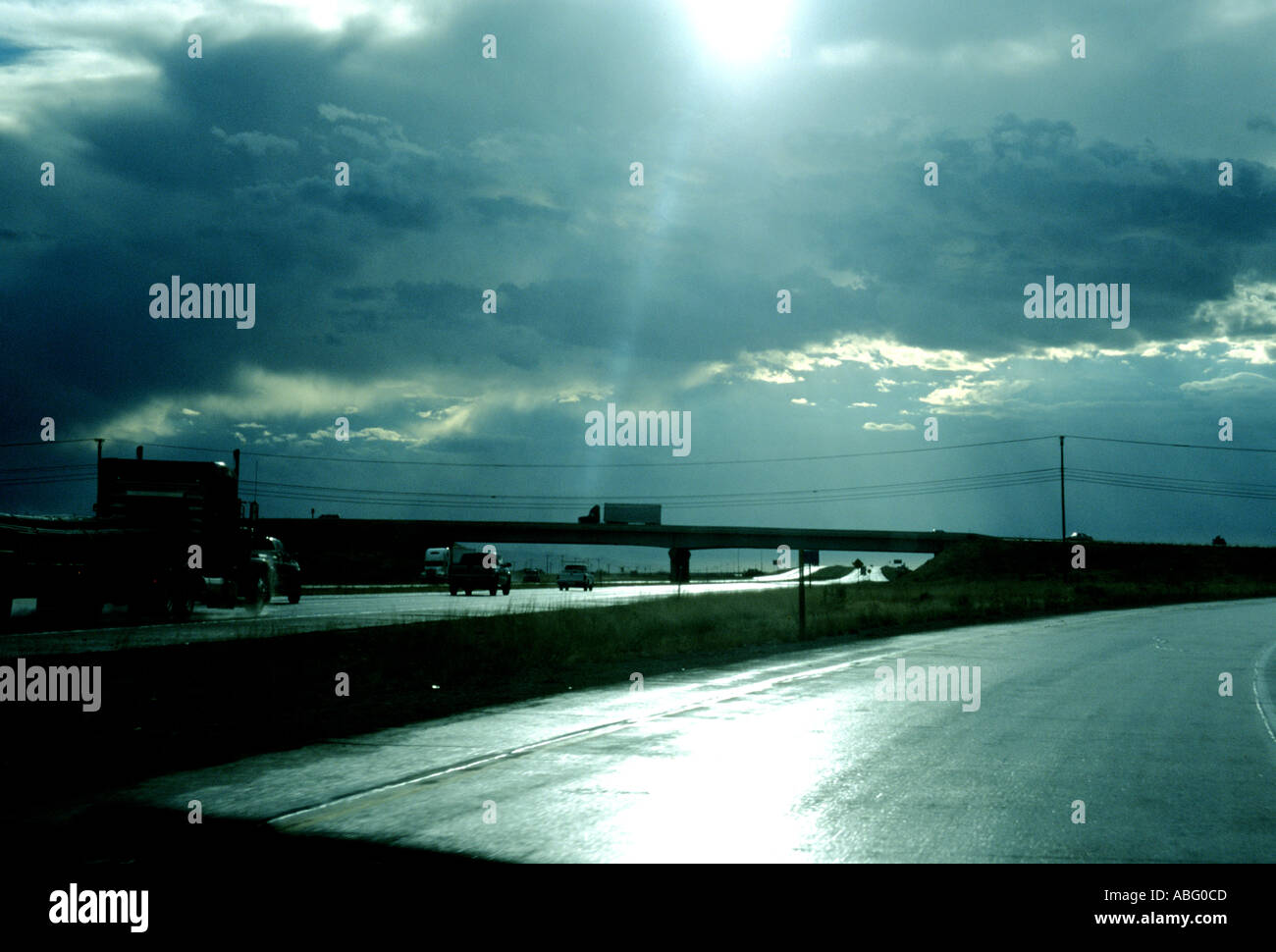 Motorway rain hi-res stock photography and images - Alamy