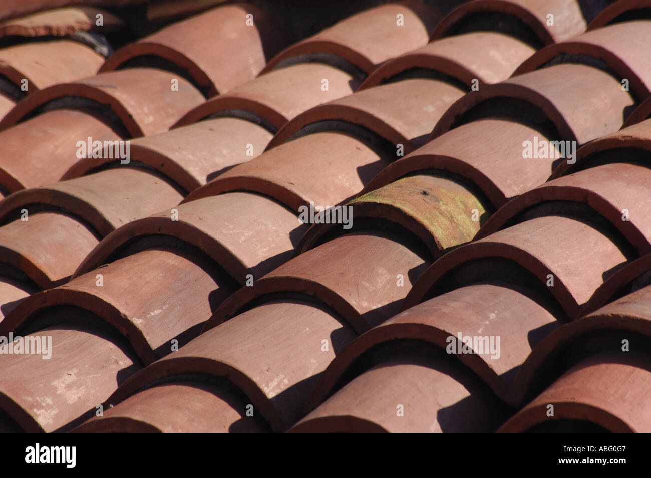 Red Adobe Tile Roof Stock Photo - Alamy
