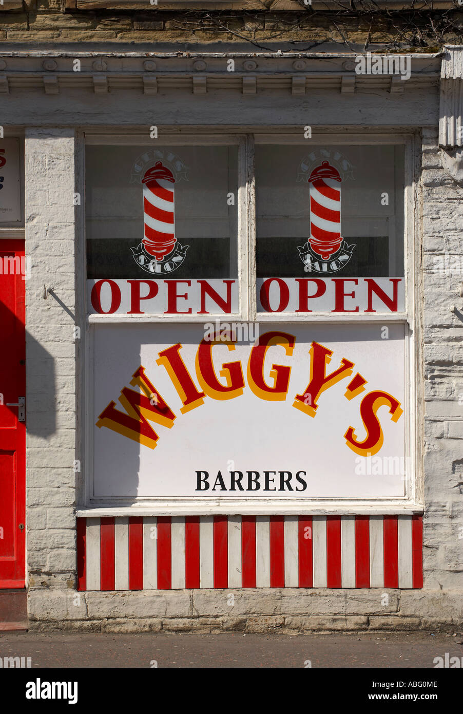 Barber shop open sign hi-res stock photography and images - Alamy