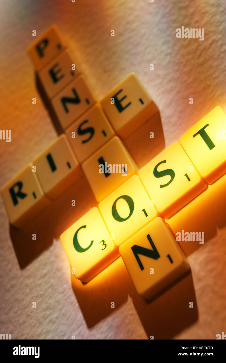 Cost financial concepts word hi-res stock photography and images - Alamy