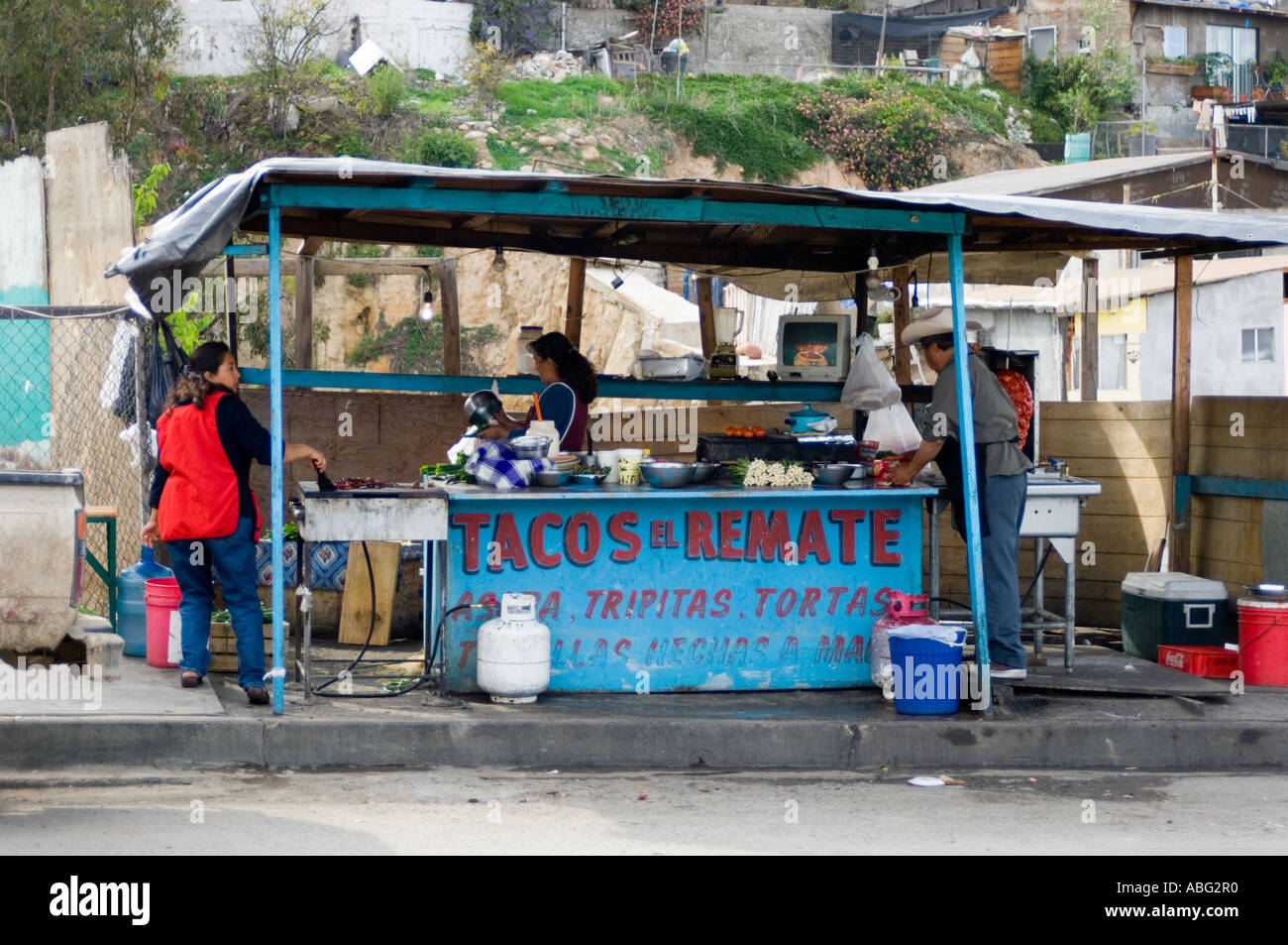 Tacos el Remate Taco Stand, Tijuana, Mexico Stock Photo - Alamy