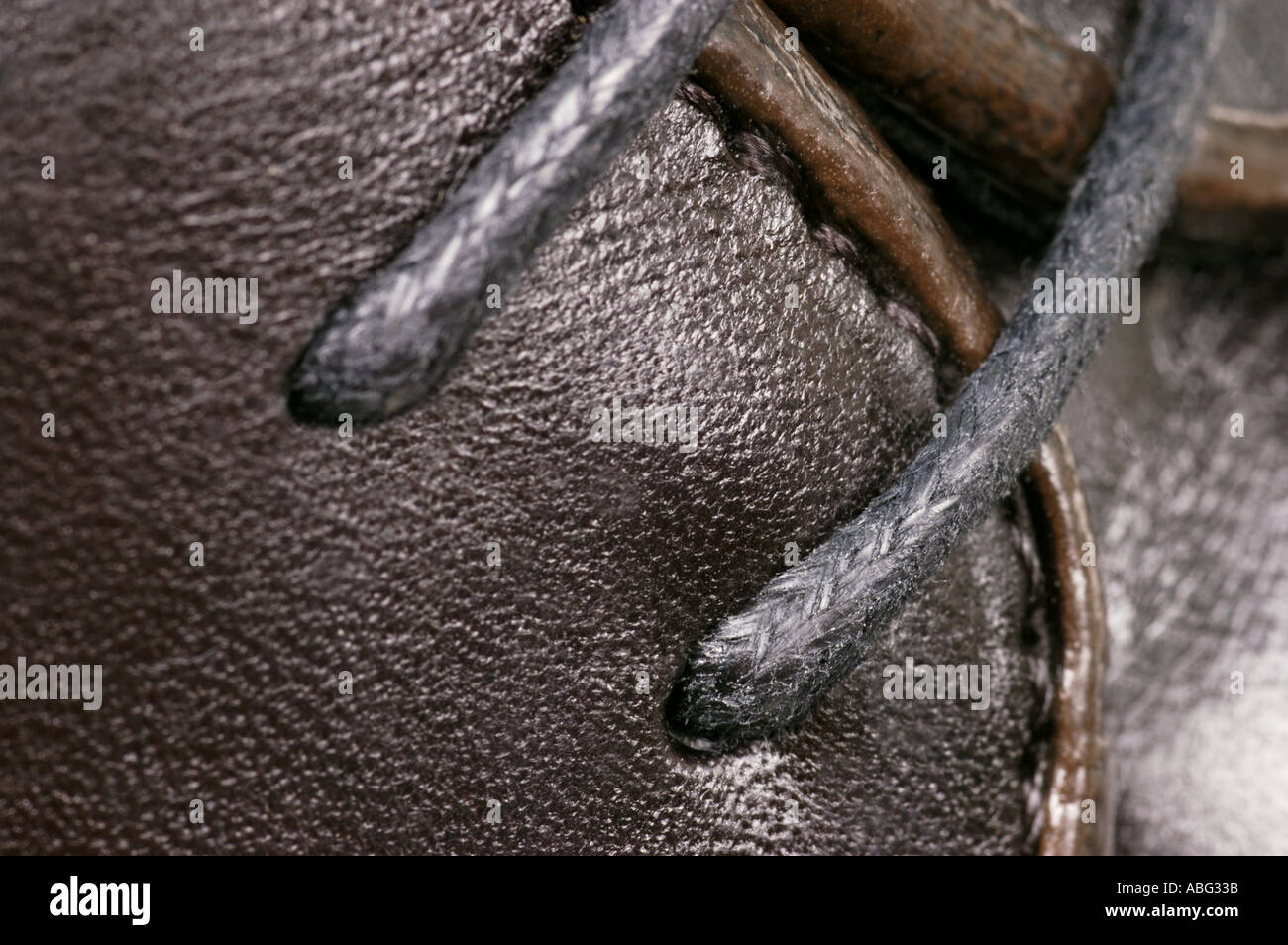 DETAIL of brand new black dark shoes for men pure leather real SEAM ...