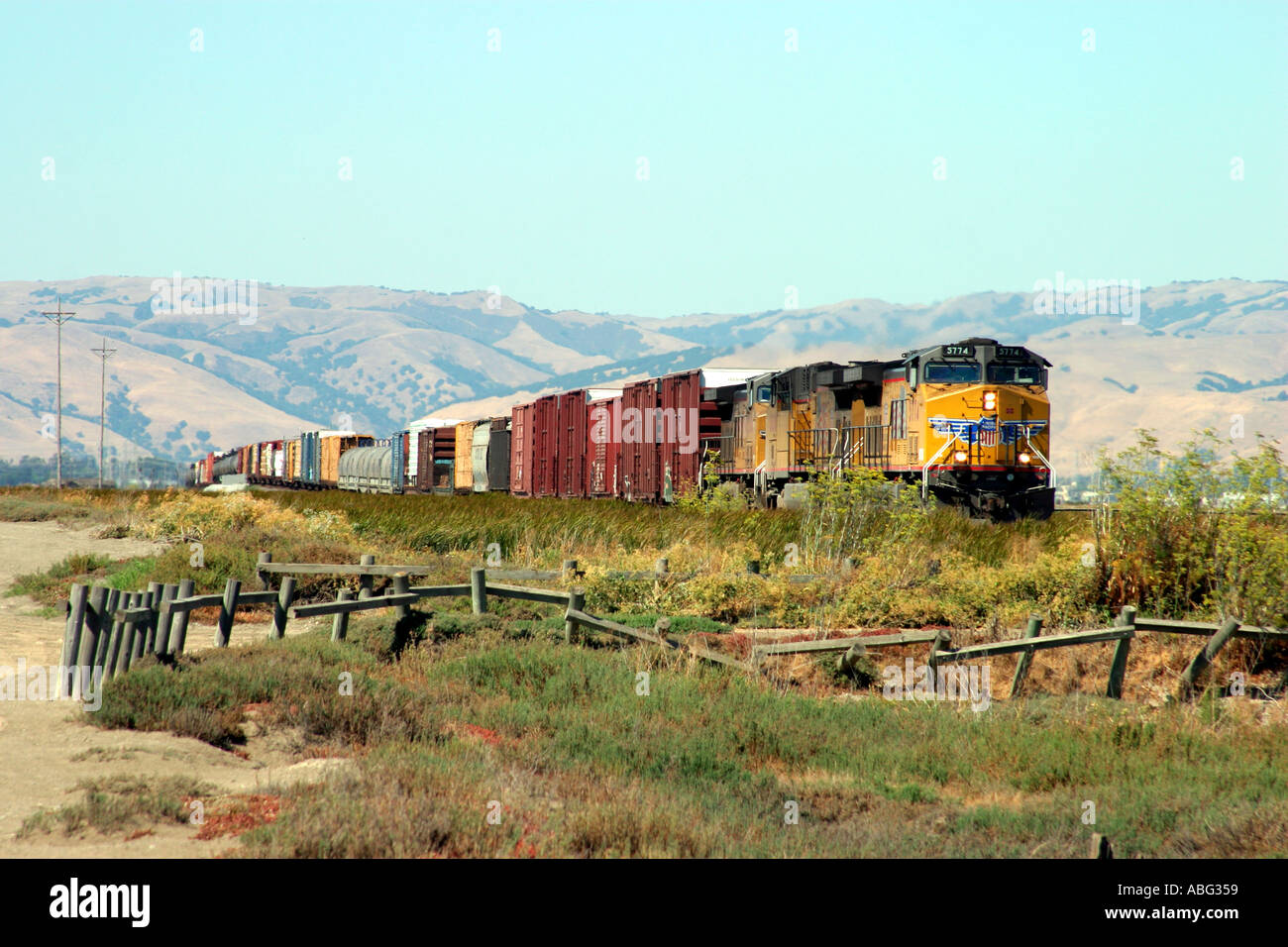 Union Pacific Freight Train Stock Photo - Alamy