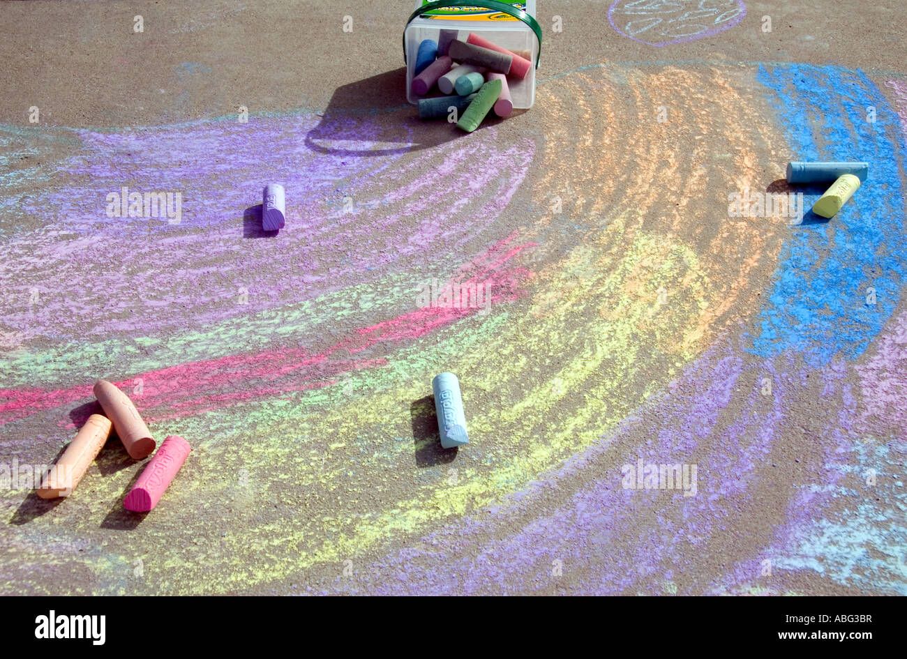 A still life of my granddaughter's chalk drawing, with a little help ...