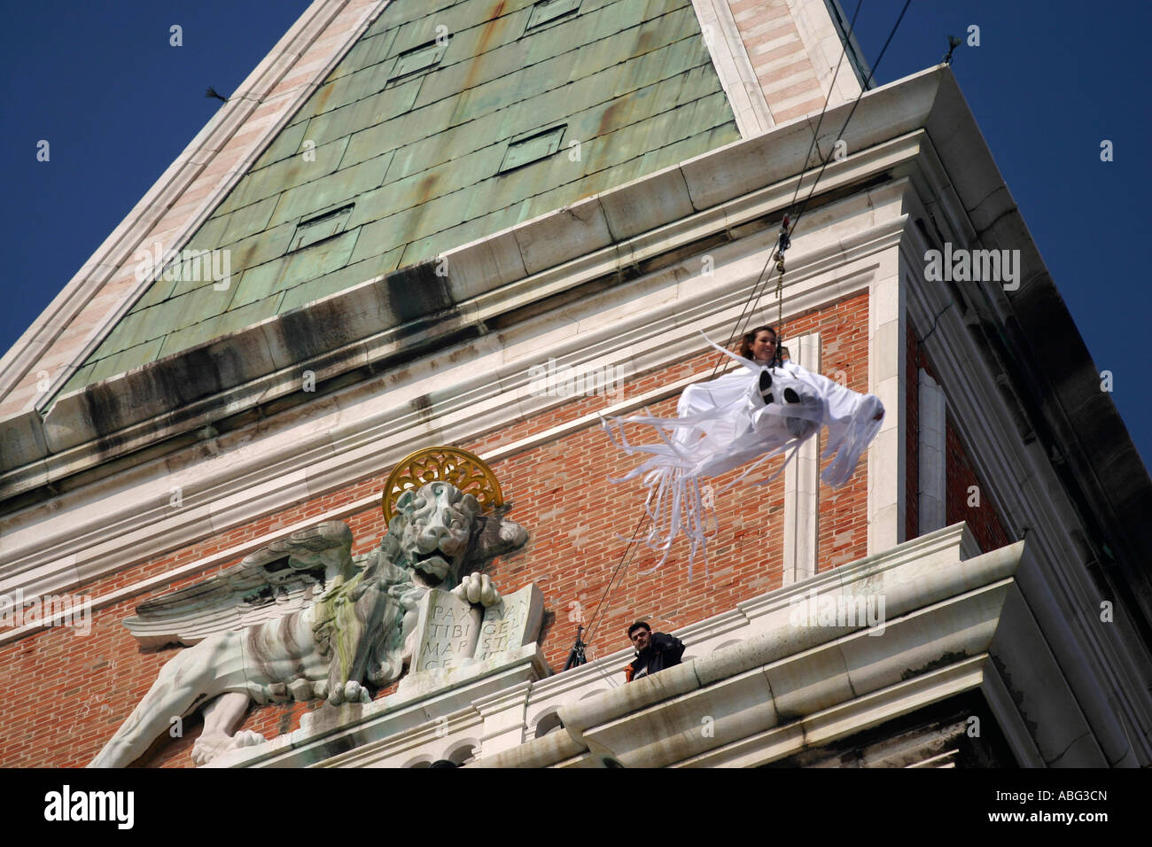 Traditional Angel Fly at the Venice Carnival, Italy Stock Photo - Alamy