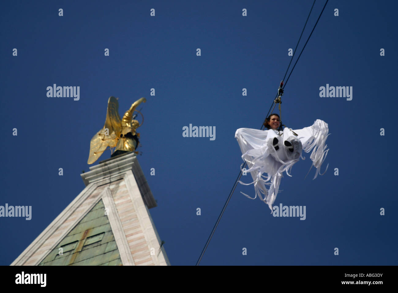 Traditional Angel Fly at the Venice Carnival, Italy Stock Photo - Alamy