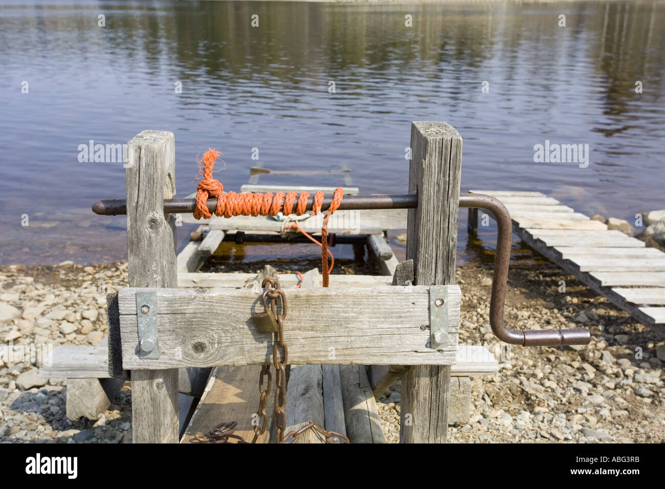 device for mooring small boats Stock Photo - Alamy