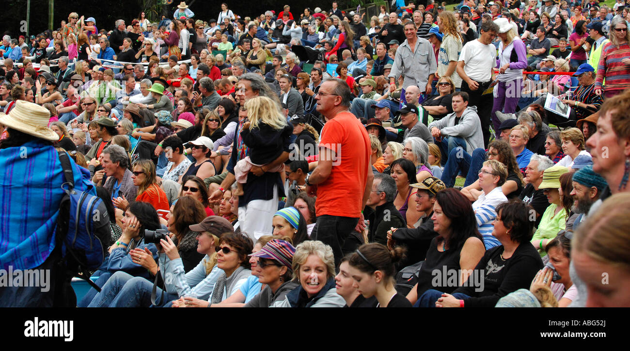 Concert Crowd, WOMAD 2007, New Plymouth New Zealand Stock Photo - Alamy