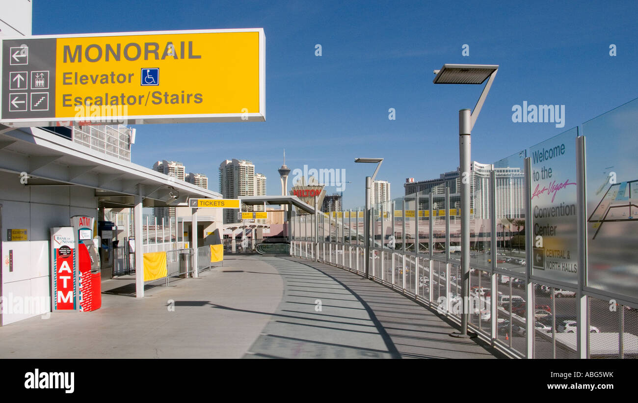 Las Vegas Monorail Station Nevada USA Stock Photo - Alamy