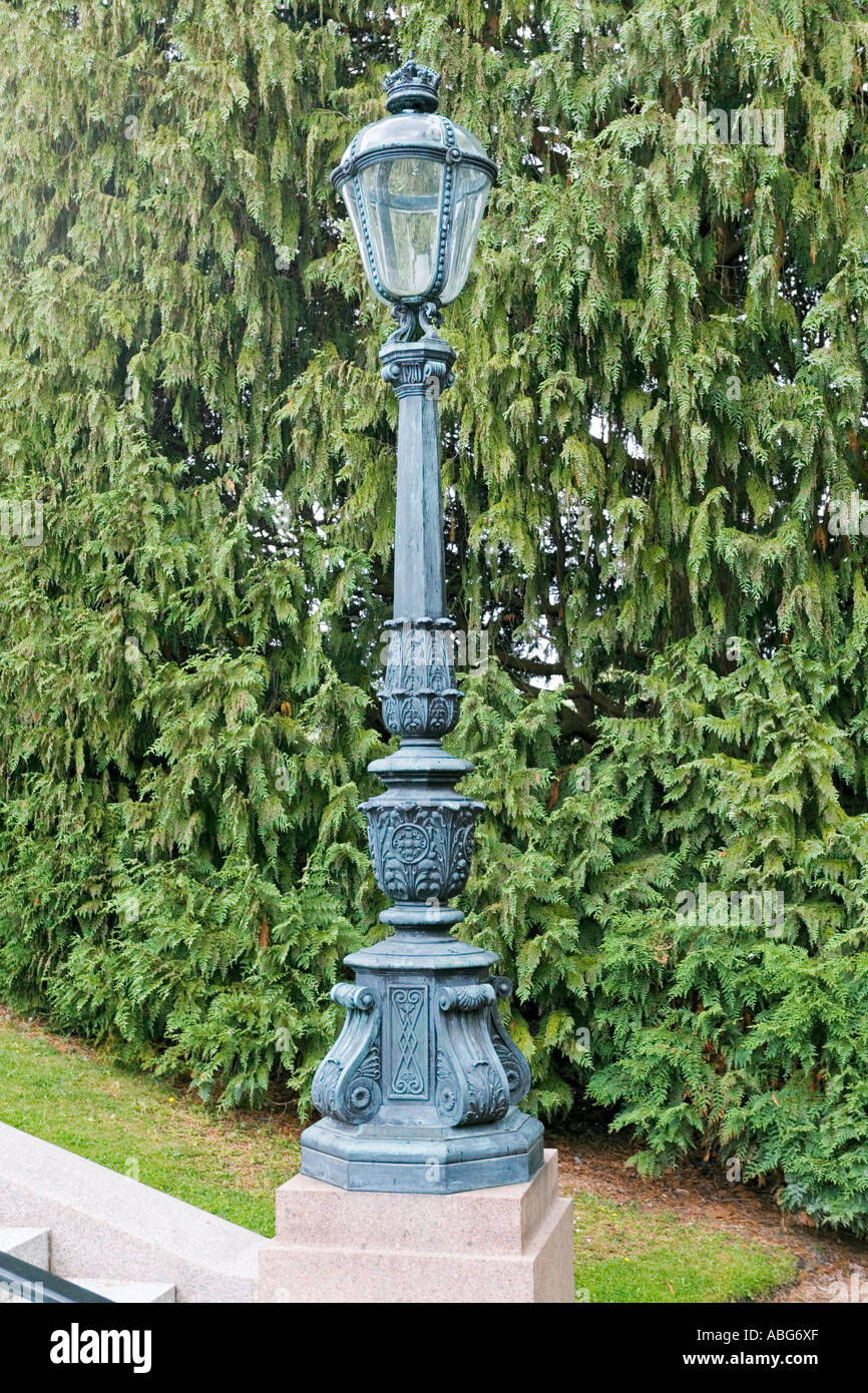Brass Lamps at Entrance to the Royal Mausoleum in Frogmore Gardens ...