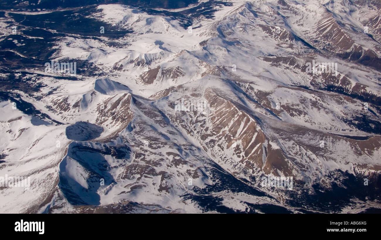 Rocky Mountains. Flying over Colorado USA Stock Photo - Alamy