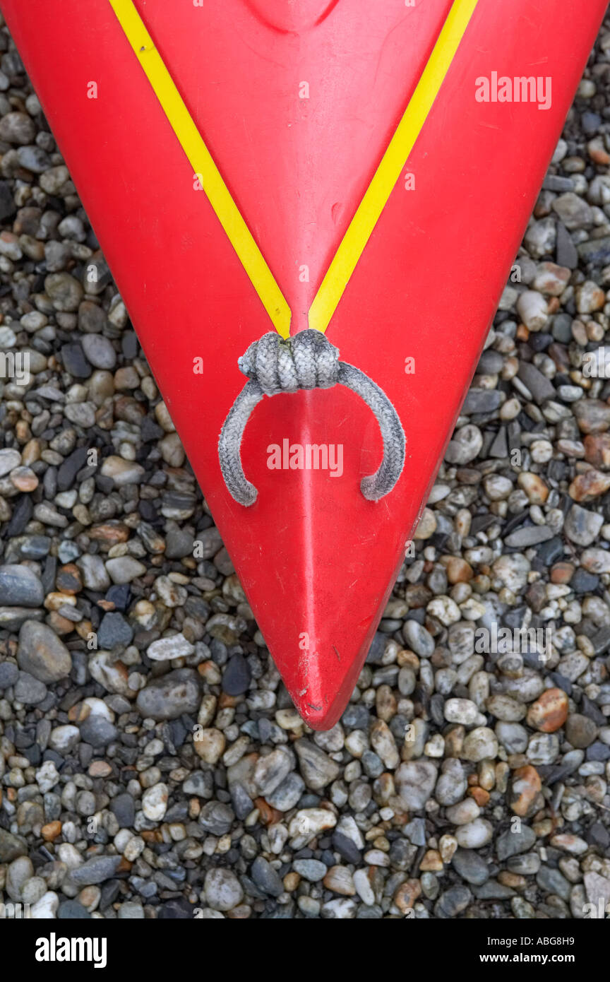Detail of Red Kayak Stock Photo - Alamy