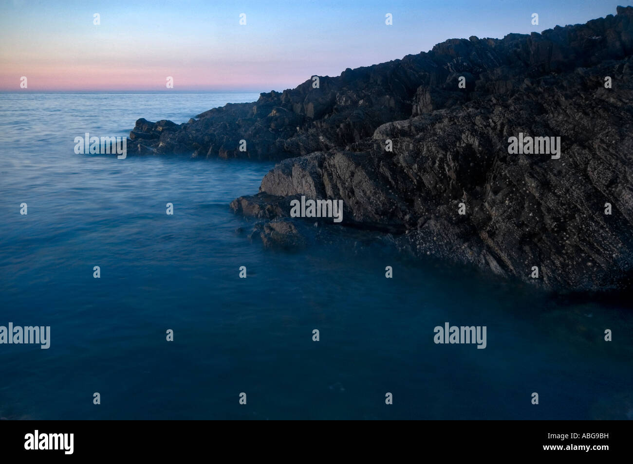 Orlock Point at sunset, County Down, Northern Ireland Stock Photo - Alamy