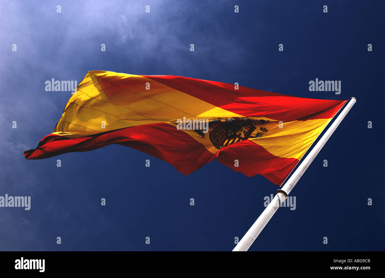 Dark sky and spanish flag hi-res stock photography and images - Alamy