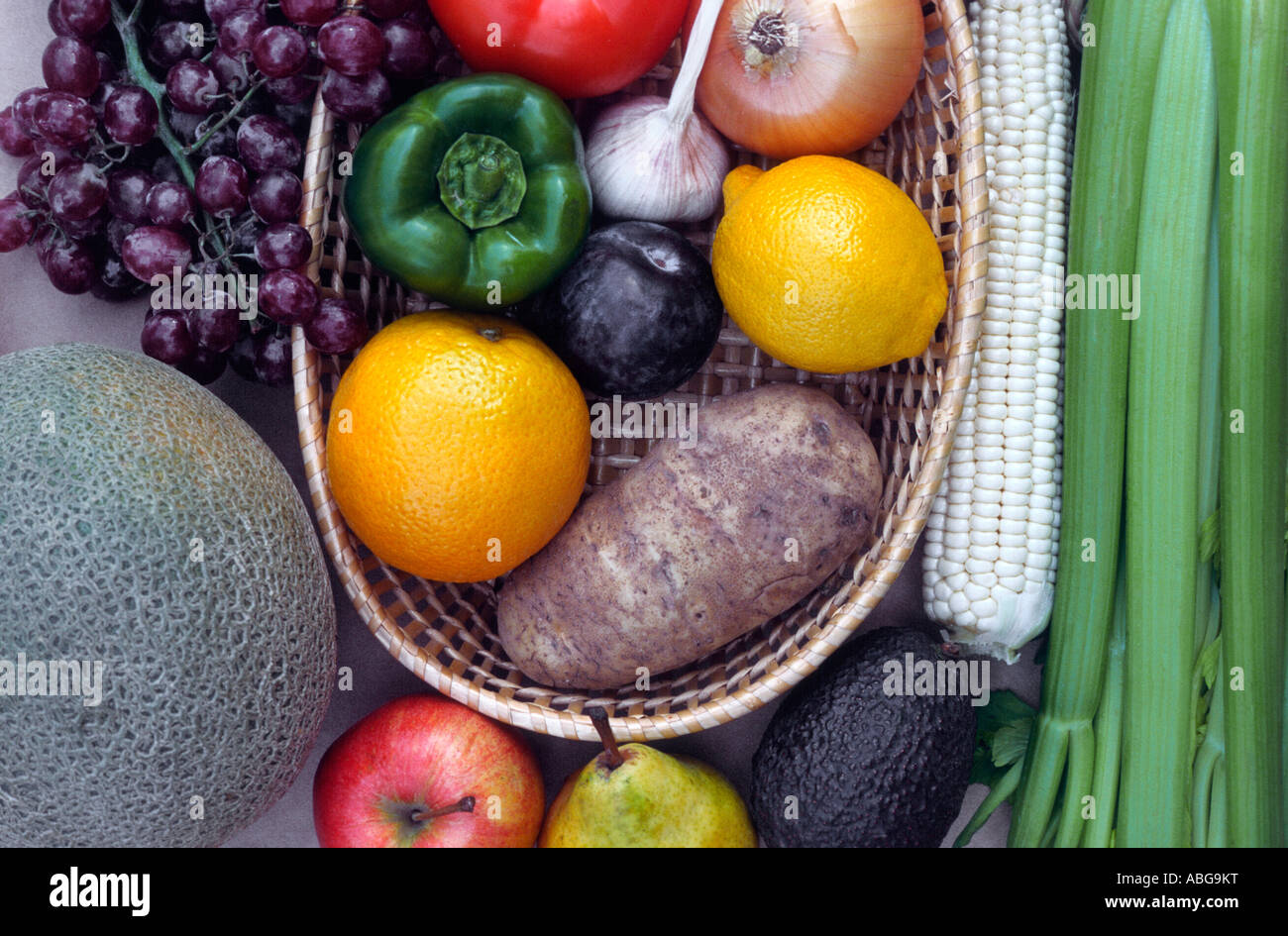 Large assortment of vegetables and fruit Stock Photo - Alamy
