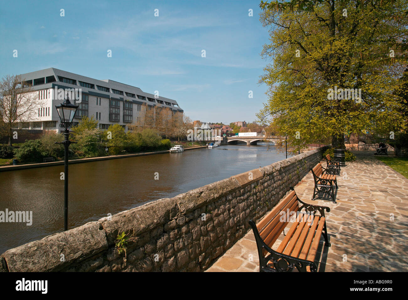 riverside walk maidstone Stock Photo - Alamy