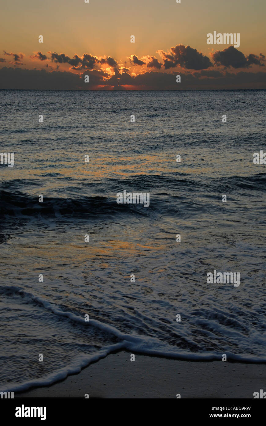 Sunset over the Atlantic Ocean Stock Photo - Alamy