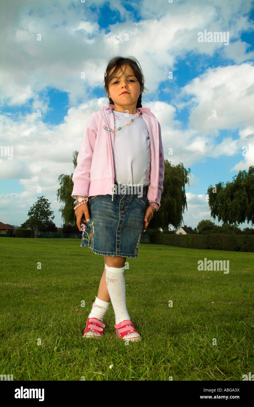 moody child in the park ,Nonsuch Park,Surrey,England Stock Photo - Alamy