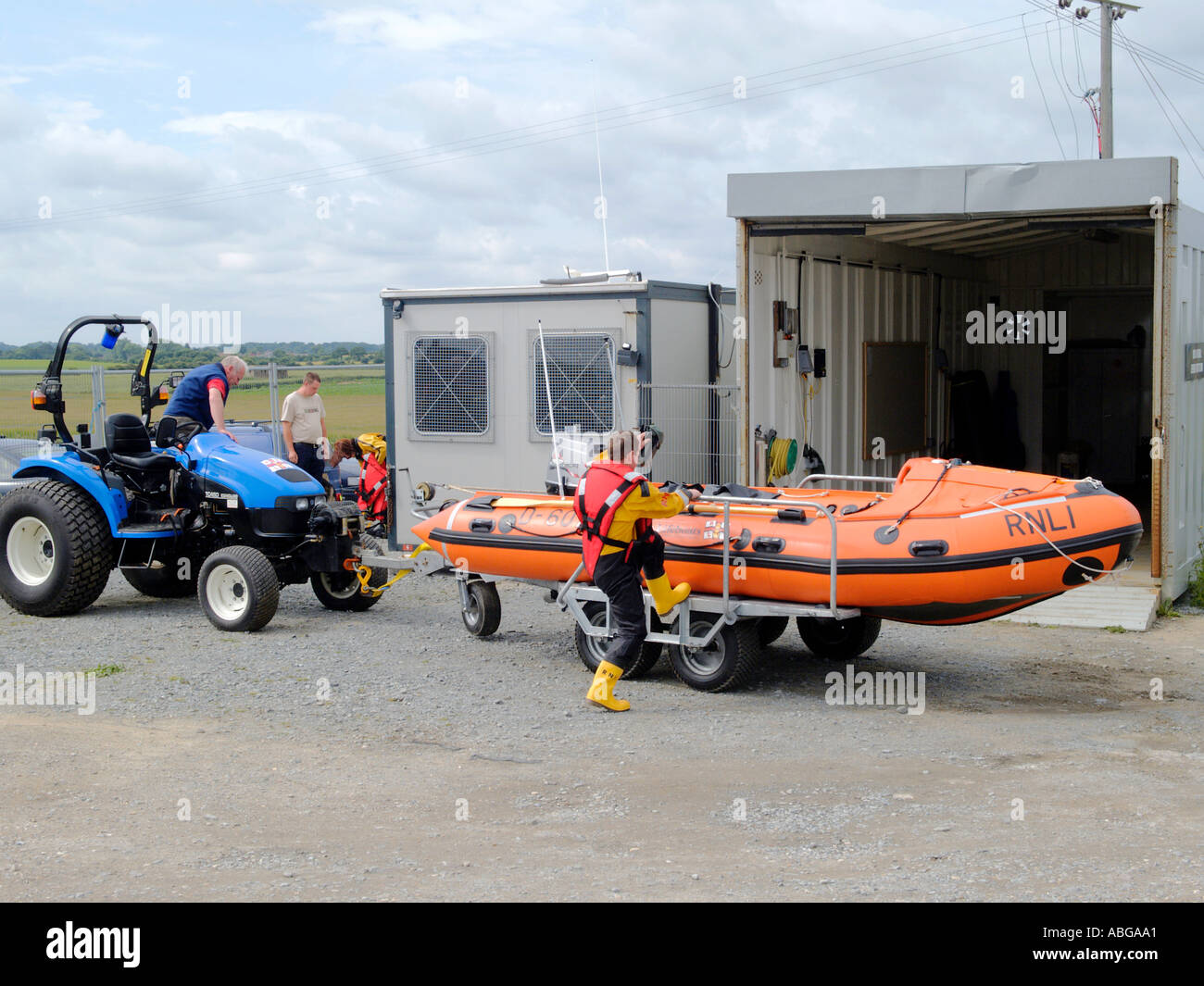 RNLI INSHORE LIFE BOAT LIFEBOAT SHED FROM HAPPISBURGH NORFOLK EAST ...