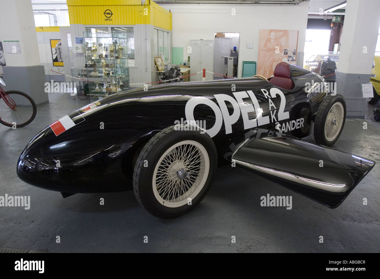 Vintage car Opel RAK 2. Rocket-propelled protoype in the Opel museum ...