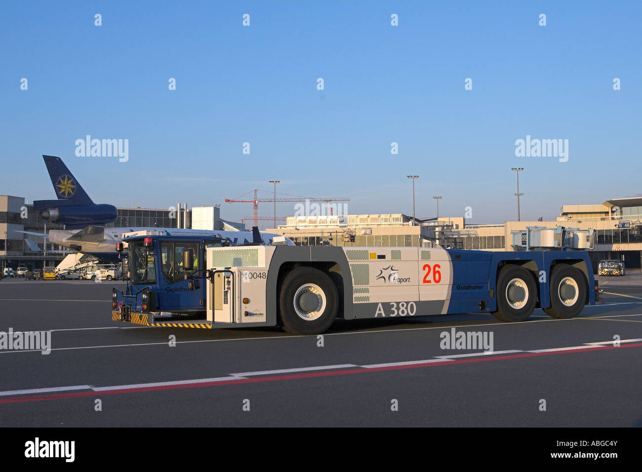 Goldhofer aeroplane tractor AST-1 X, Airport Frankfurt, Germany Stock ...