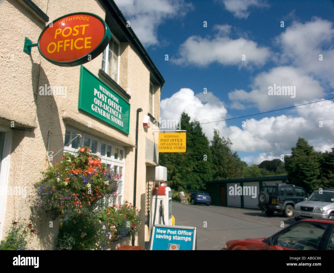 English Village Scene Withypool Exmoor National Park Stock Photo - Alamy