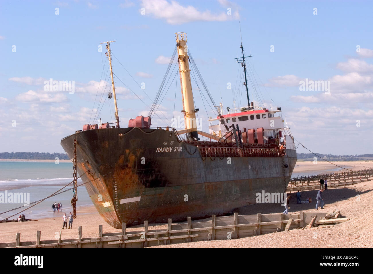 Foundered Ship the Manaav Star on the Beach at Camber Near Rye in East ...