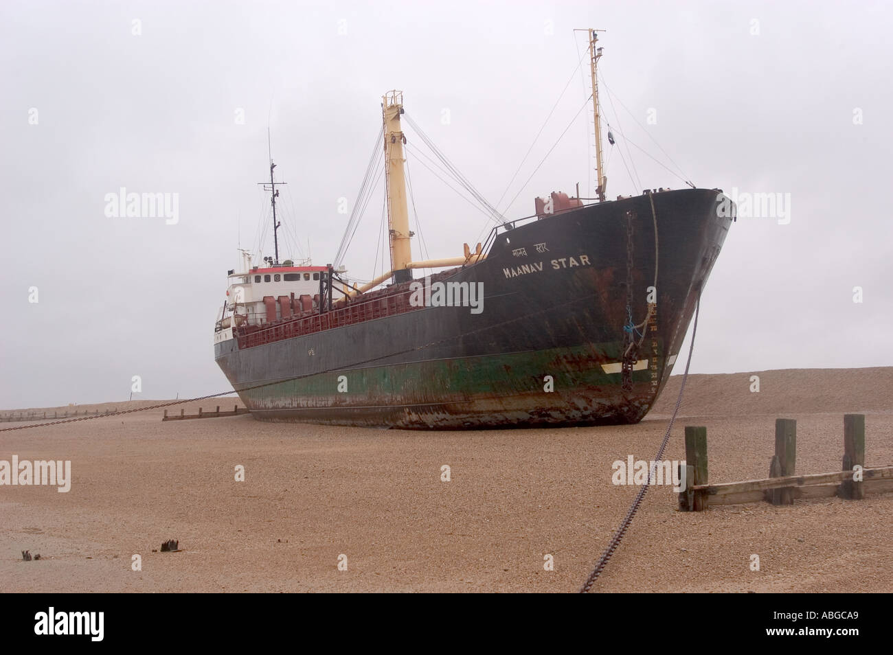 Foundered Ship the Manaav Star on the Beach at Camber Near Rye in East ...