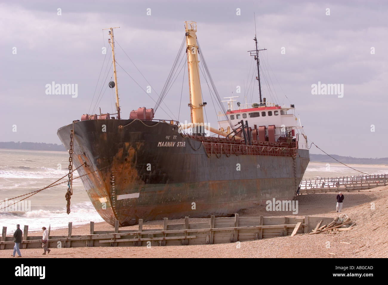 Foundered Ship the Manaav Star on the Beach at Camber Near Rye in East ...