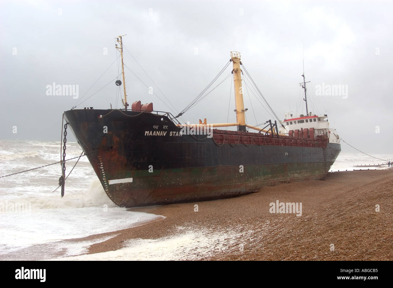 Foundered Ship the Manaav Star on the Beach at Camber Near Rye in East ...