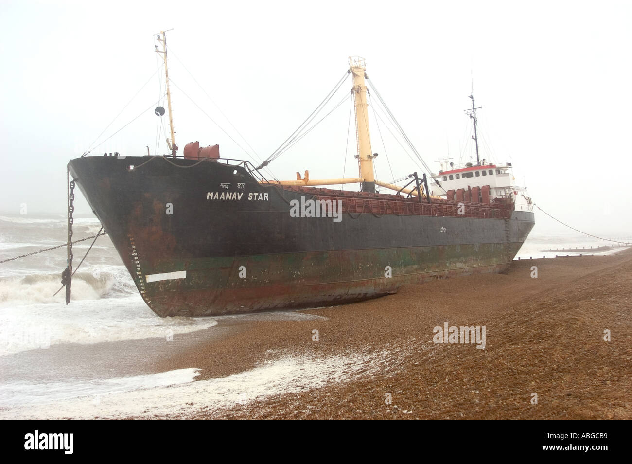 Foundered Ship the Manaav Star on the Beach at Camber Near Rye in East ...